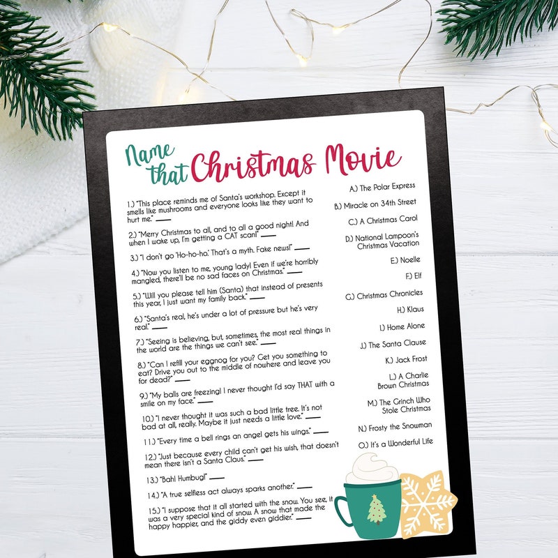 Christmas Movie Jeopardy - Etsy