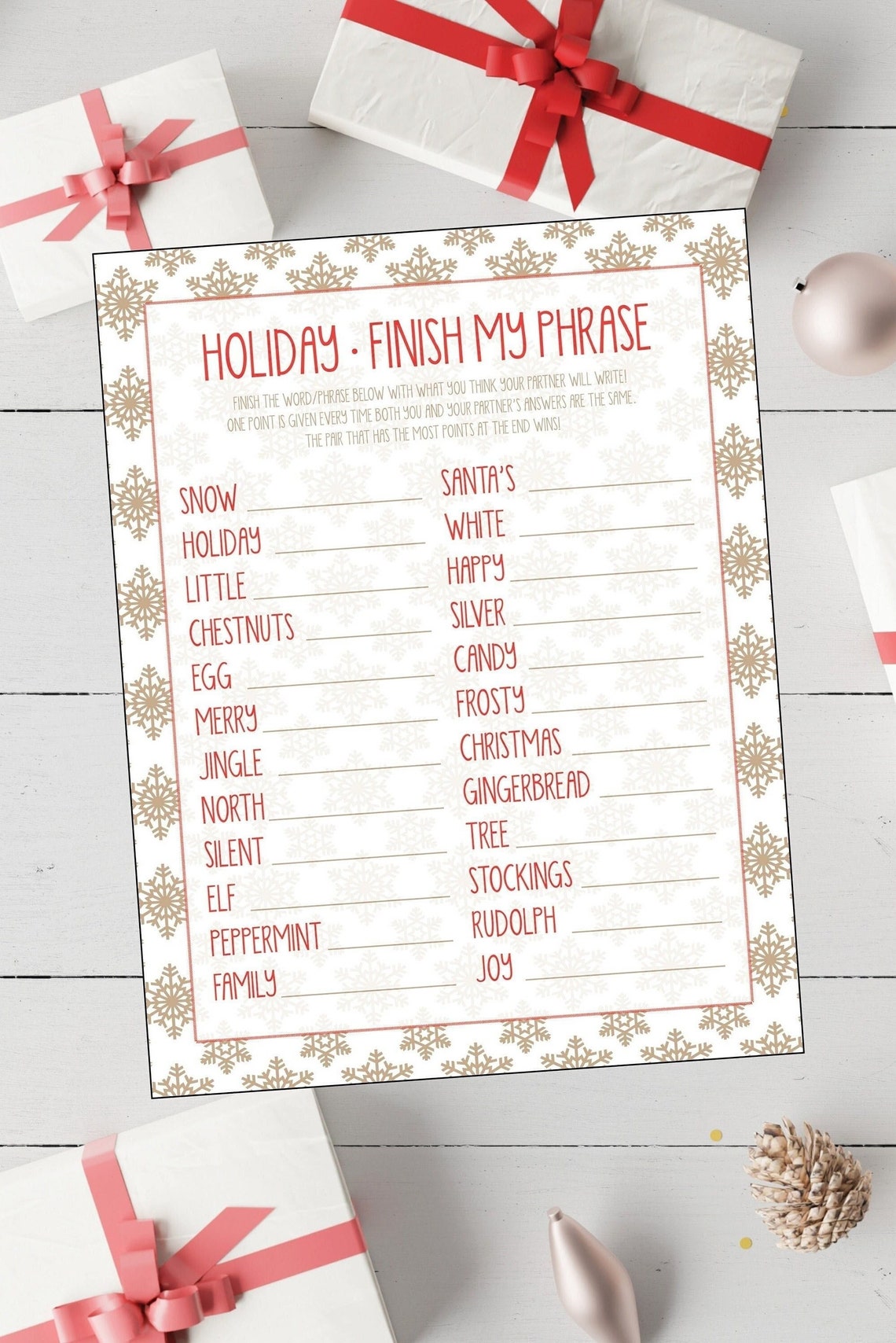 Holiday Finish My Phrase | Christmas Finish My Phrase | Christmas ...