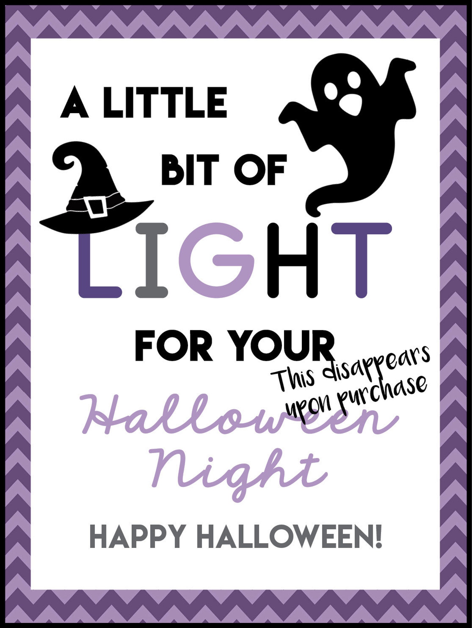 A Little Bit of Light for Your Halloween Night Glow-stick Cards ...