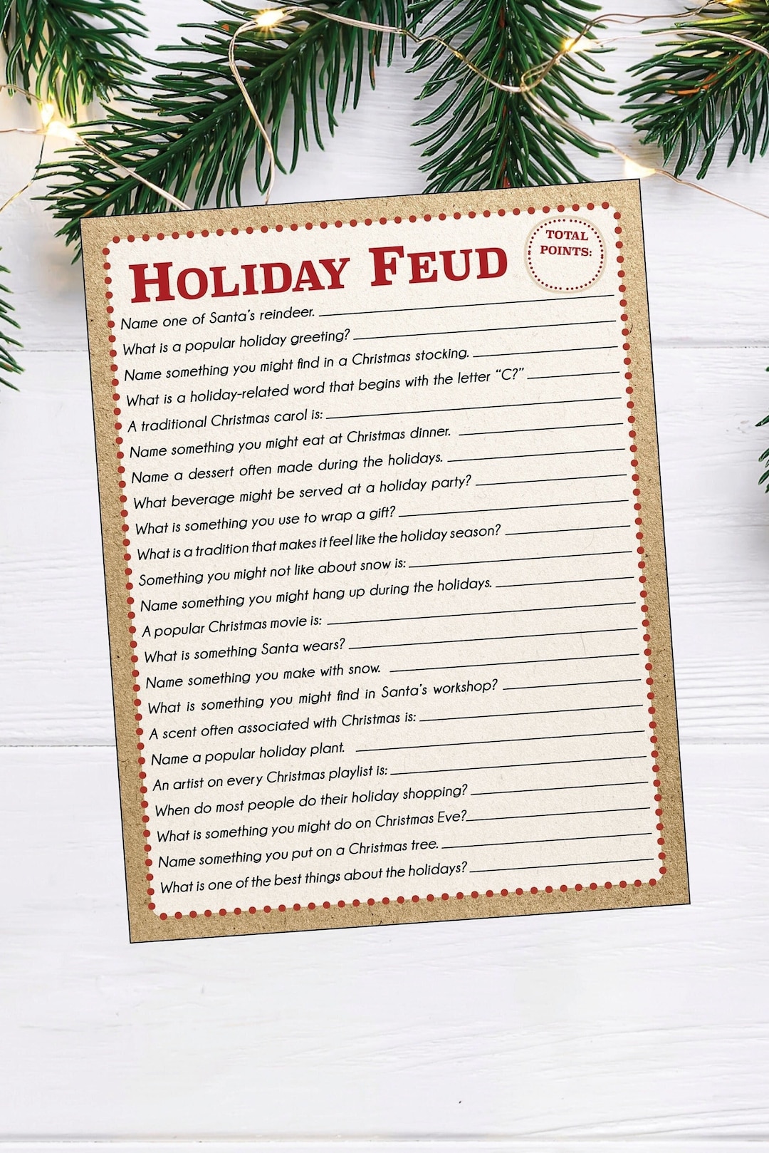 Holiday Family Feud Game | Christmas Family Feud Game | Christmas ...