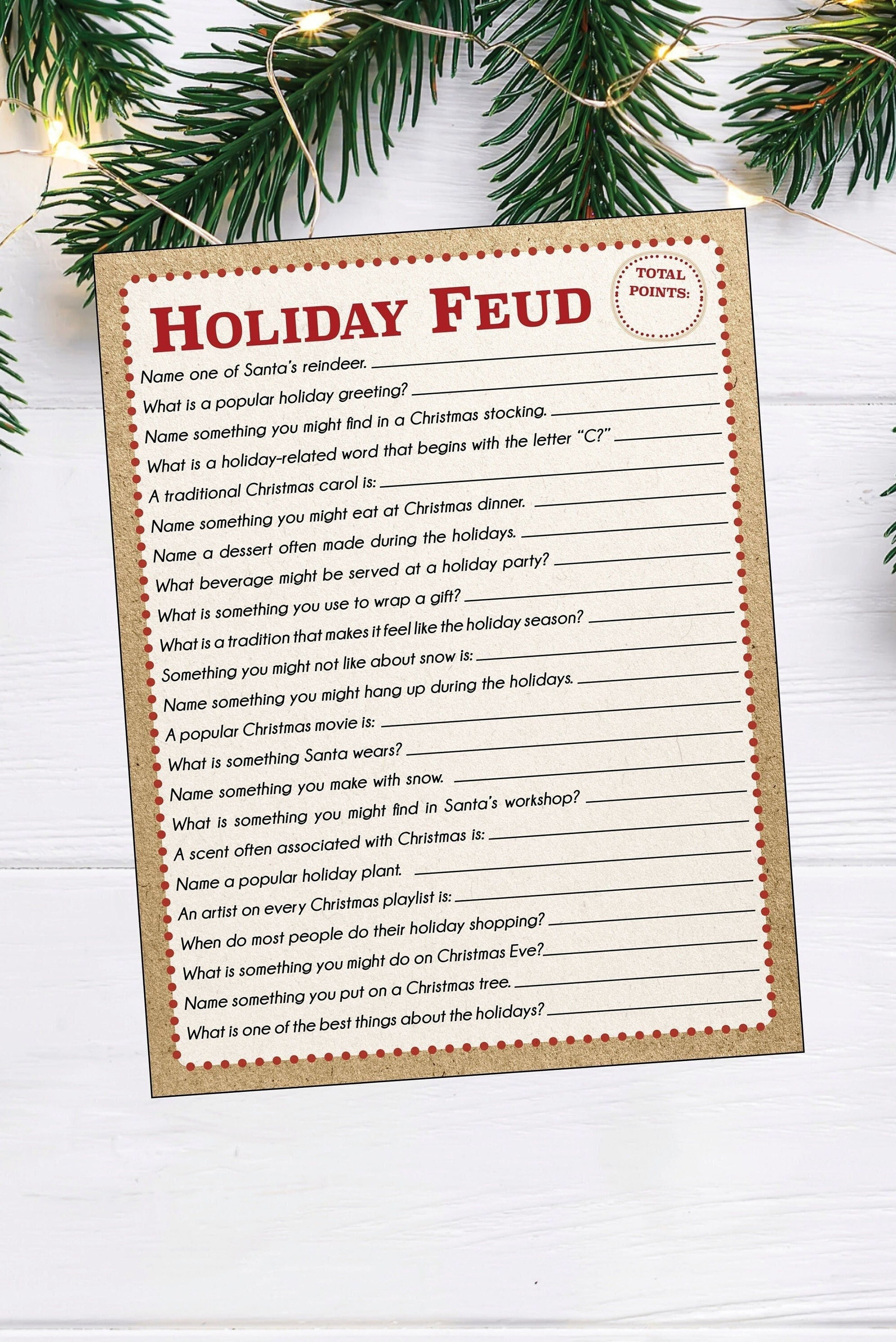 Holiday Family Feud Game | Christmas Family Feud Game | Christmas ...