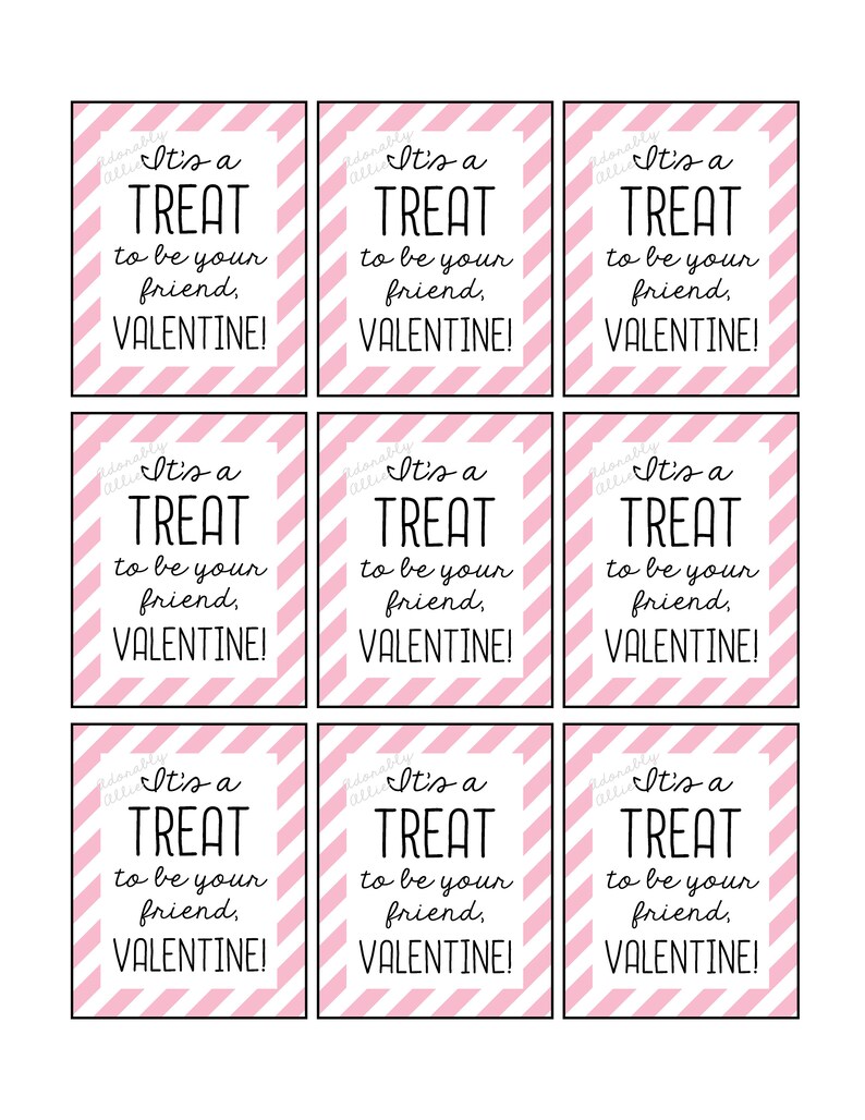 It's A TREAT to Be Your Friend Valentine Valentine - Etsy