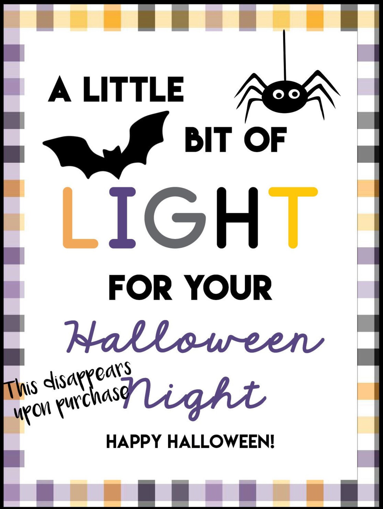 A Little Bit of Light for Your Halloween Night Glow-stick Cards ...