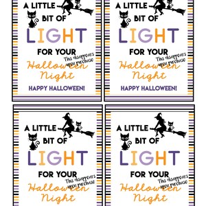 A Little Bit of Light for Your Halloween Night Glow-stick Cards ...