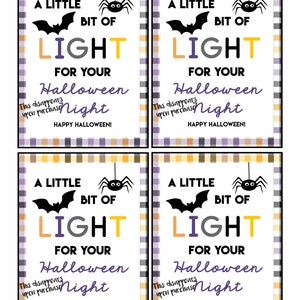 A Little Bit of Light for Your Halloween Night Glow-stick Cards ...