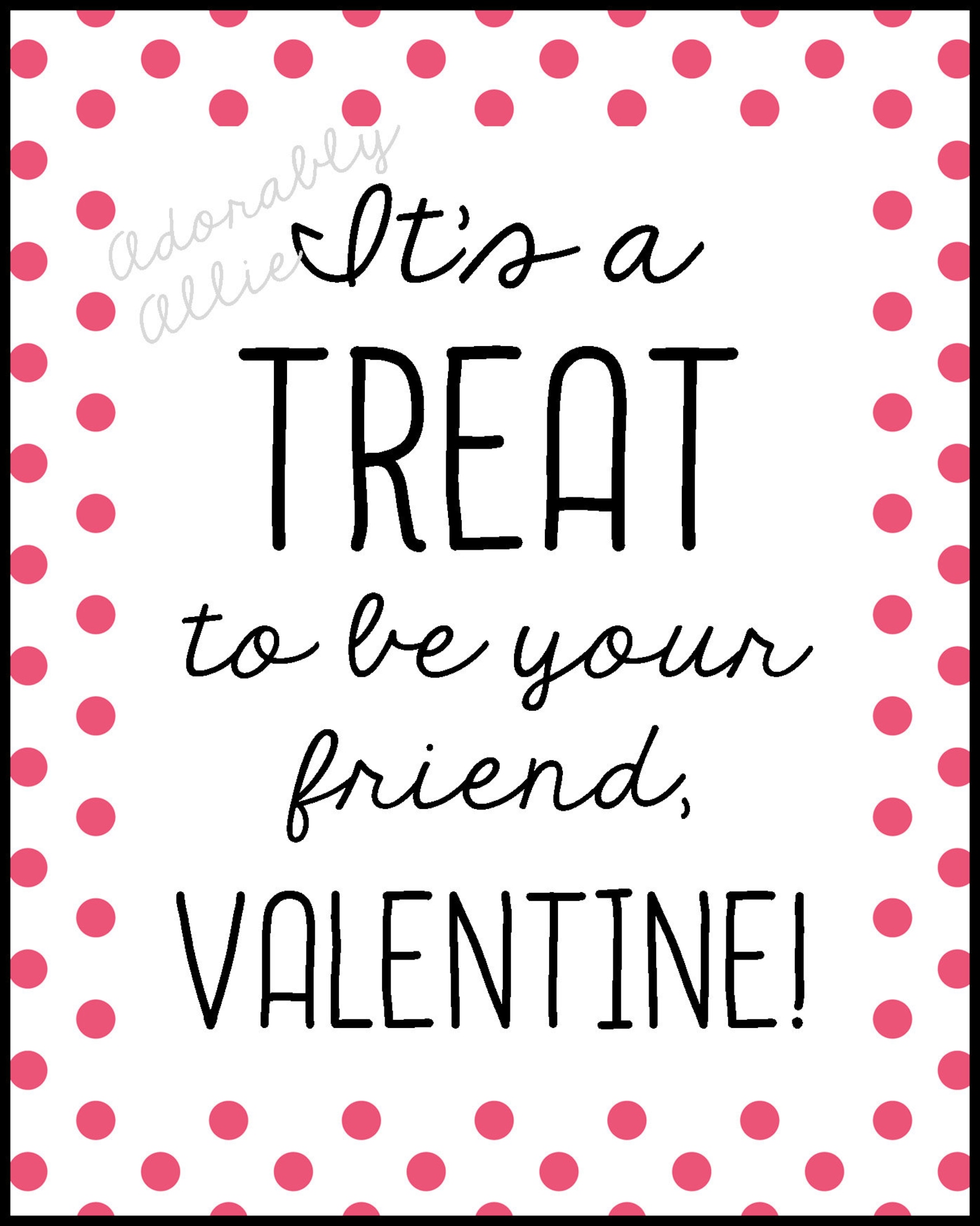 It's A TREAT to Be Your Friend Valentine Valentine - Etsy