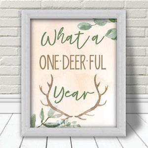 One-deer-ful Birthday Boy Sign Onedeerful Birthday Deer Birthday ...