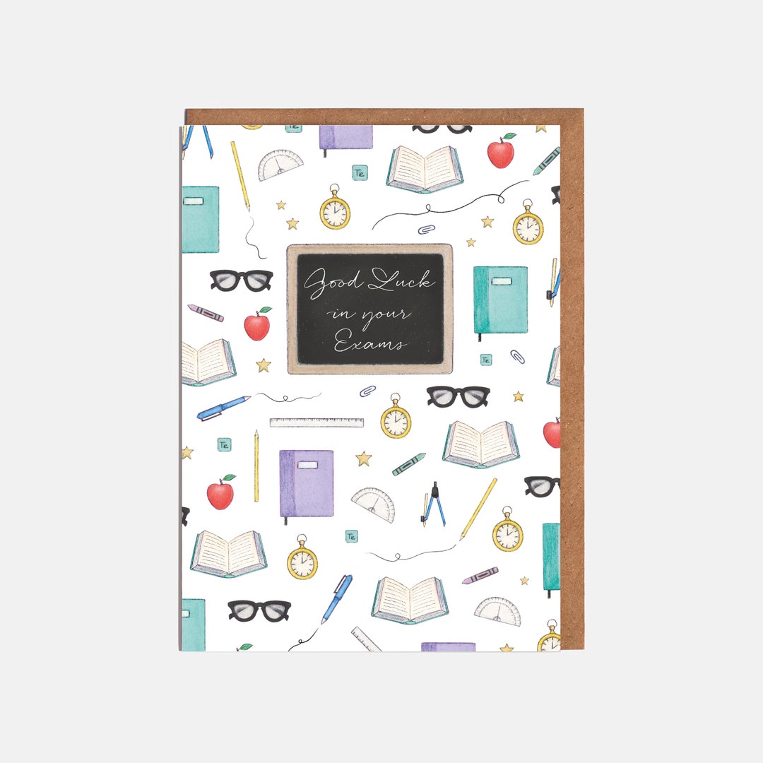 Exams Good Luck Card - 'good Luck in Your Exams' - Card for Her - Card ...