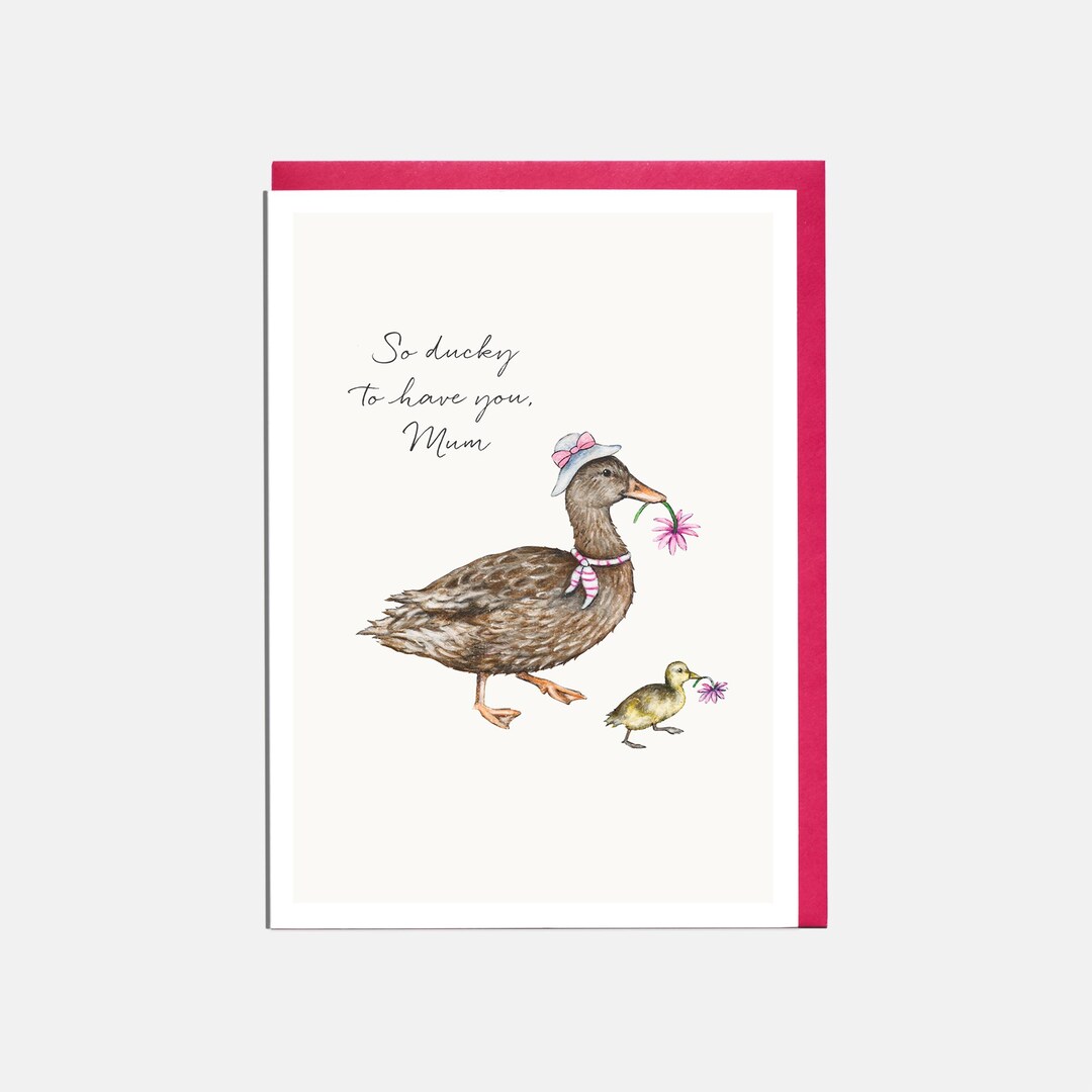 Duck & Duckling Mother's Day Card - 'do Ducky to Have You Mum' - Etsy