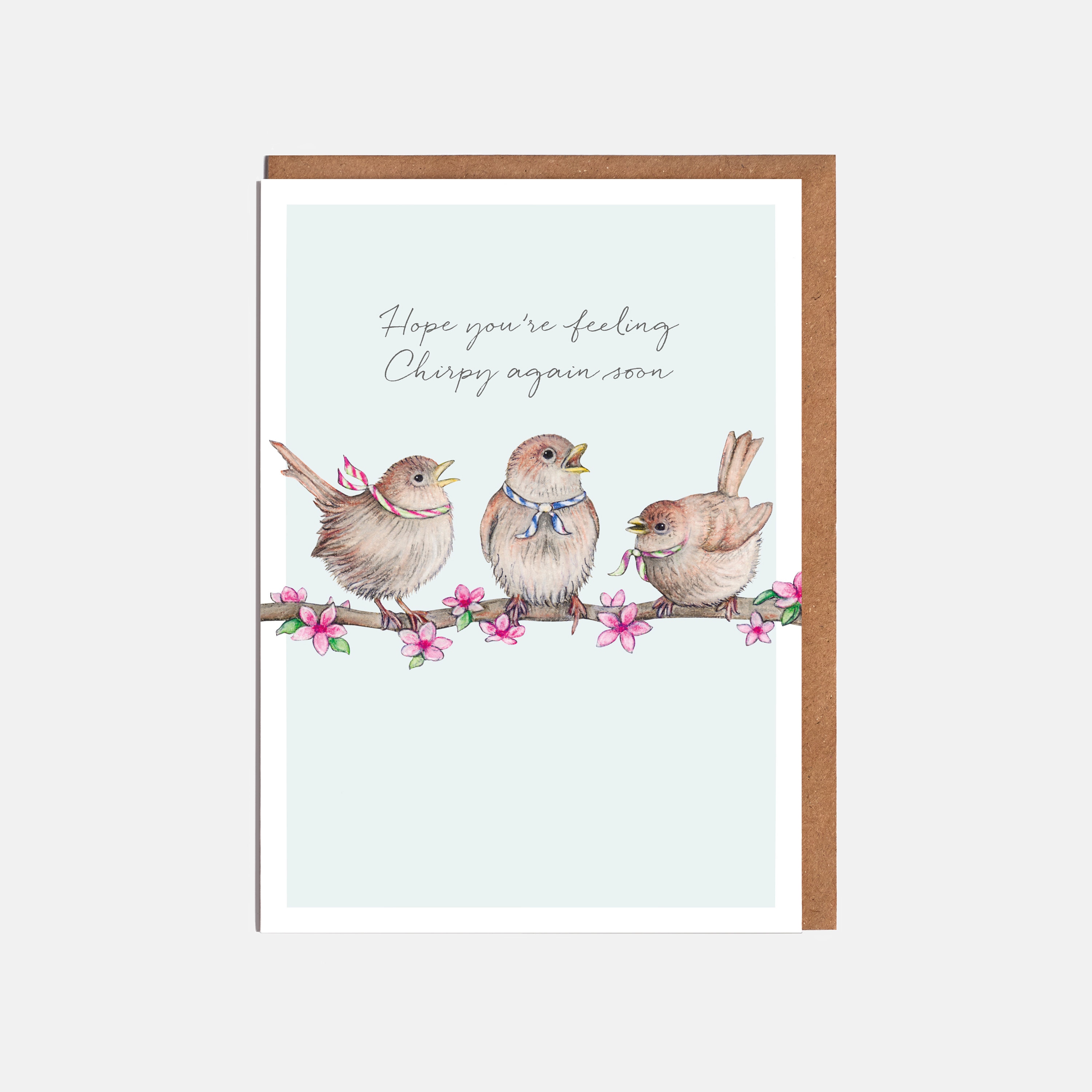 Garden Birds Get Well Soon Card - 'hope You're Feeling Chirpy Again ...