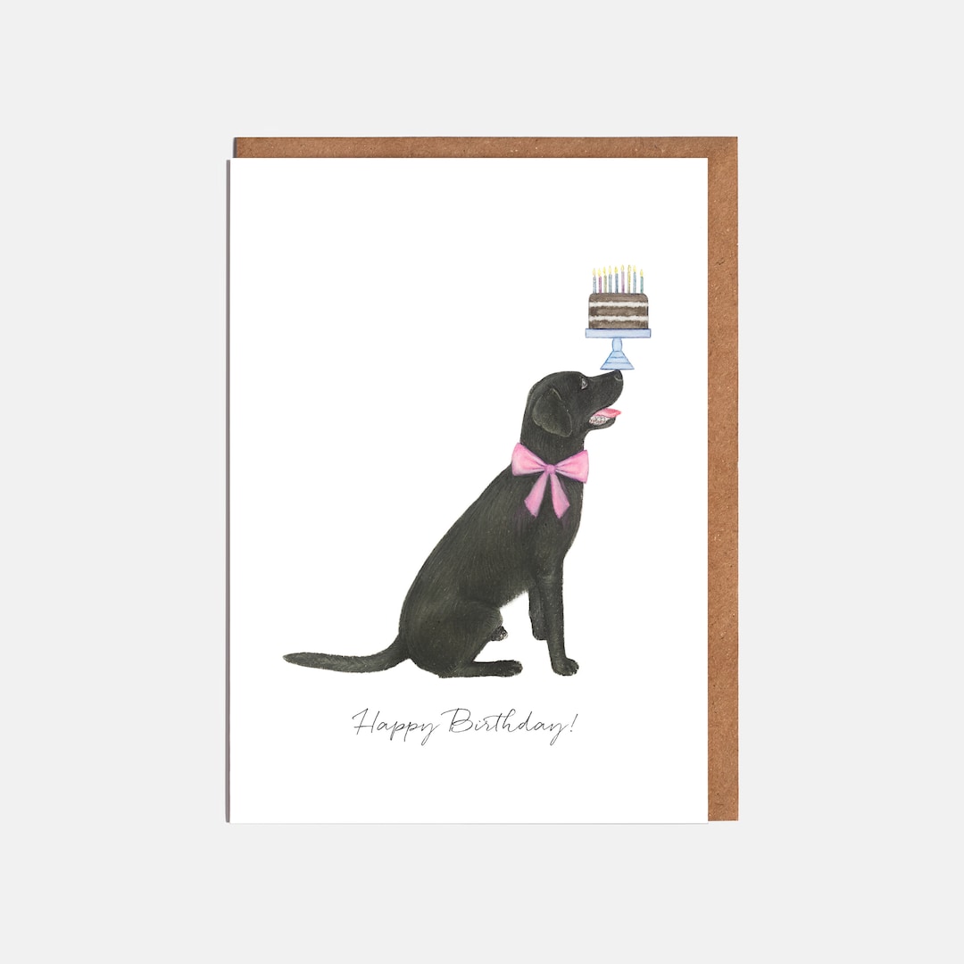 Labrador Birthday Card - 'happy Birthday' - Card for Her - Etsy