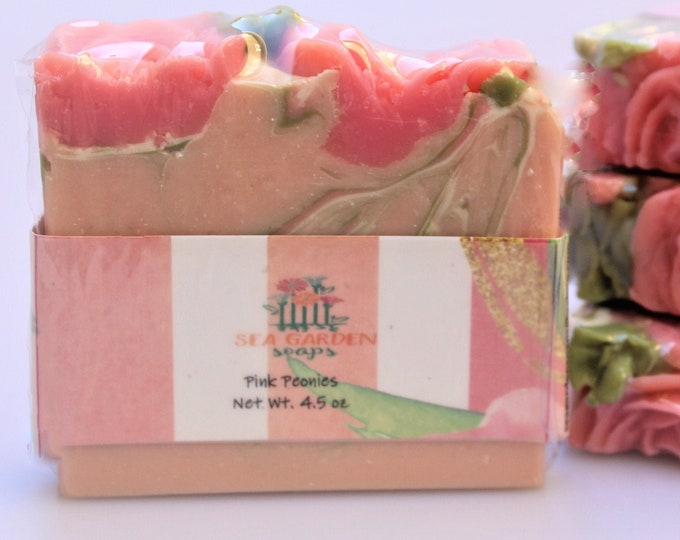 Pink Peonies Handmade Soap - Etsy