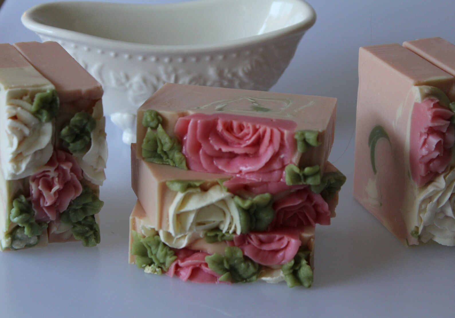 Pink Peonies Handmade Soap - Etsy