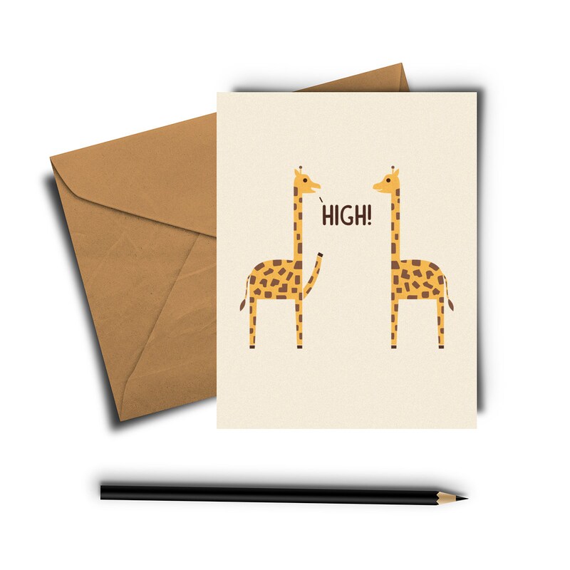 Giraffe Card - Etsy UK