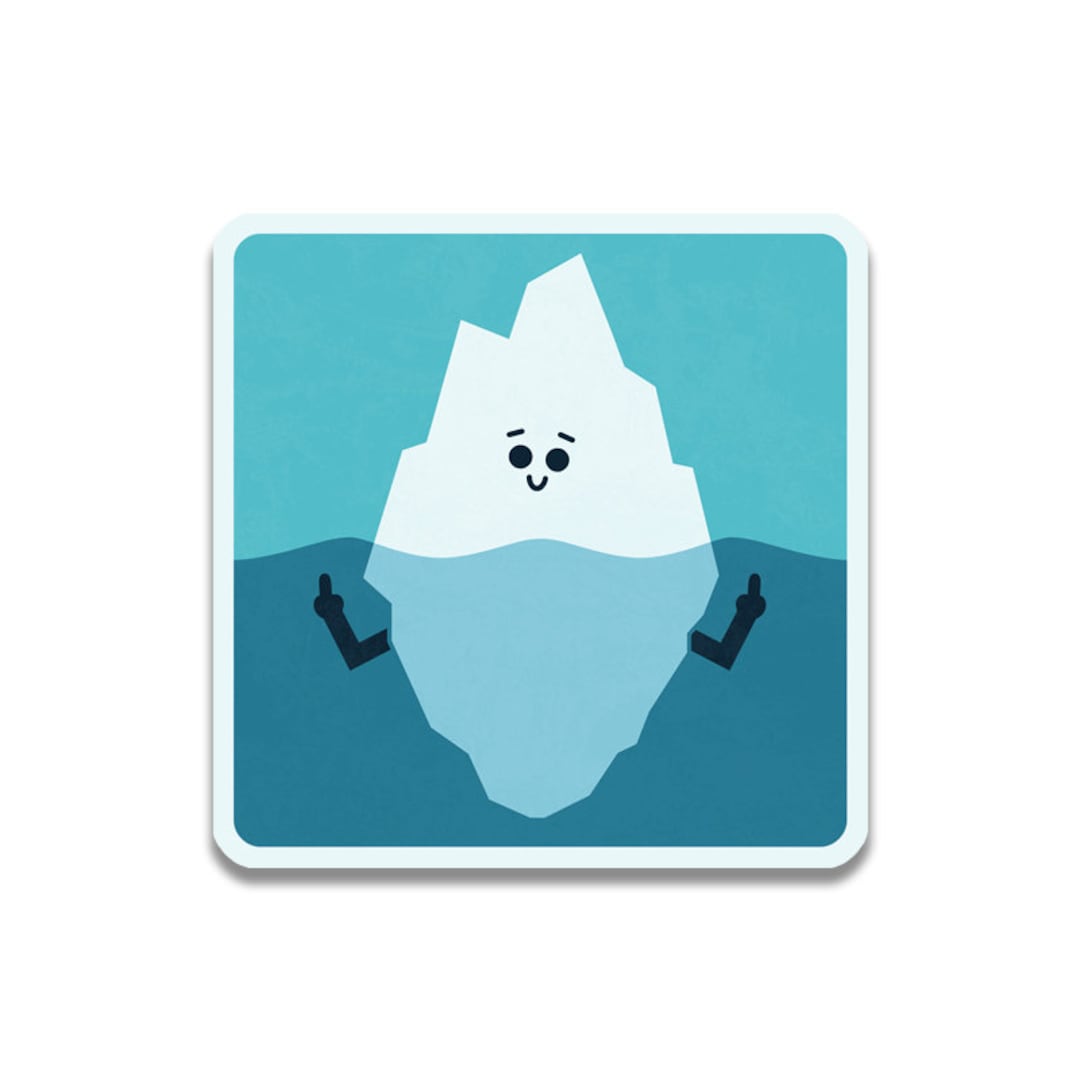 Under the Surface Iceberg Sticker - Etsy
