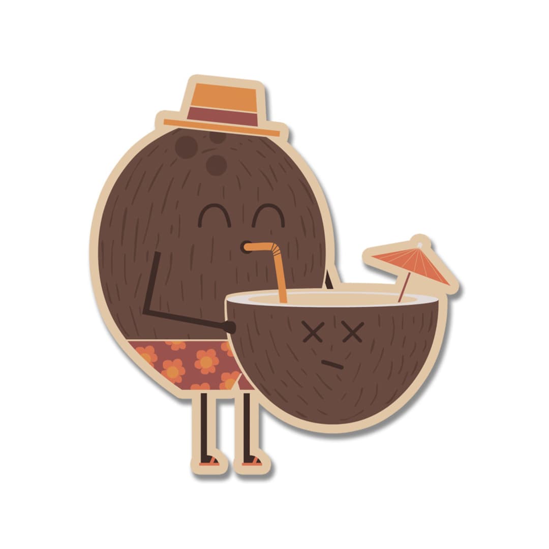 Cannibal Coconut Sticker - Etsy