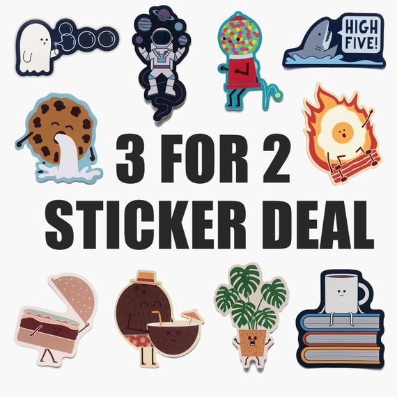 3 for 2 Sticker Deal | Etsy