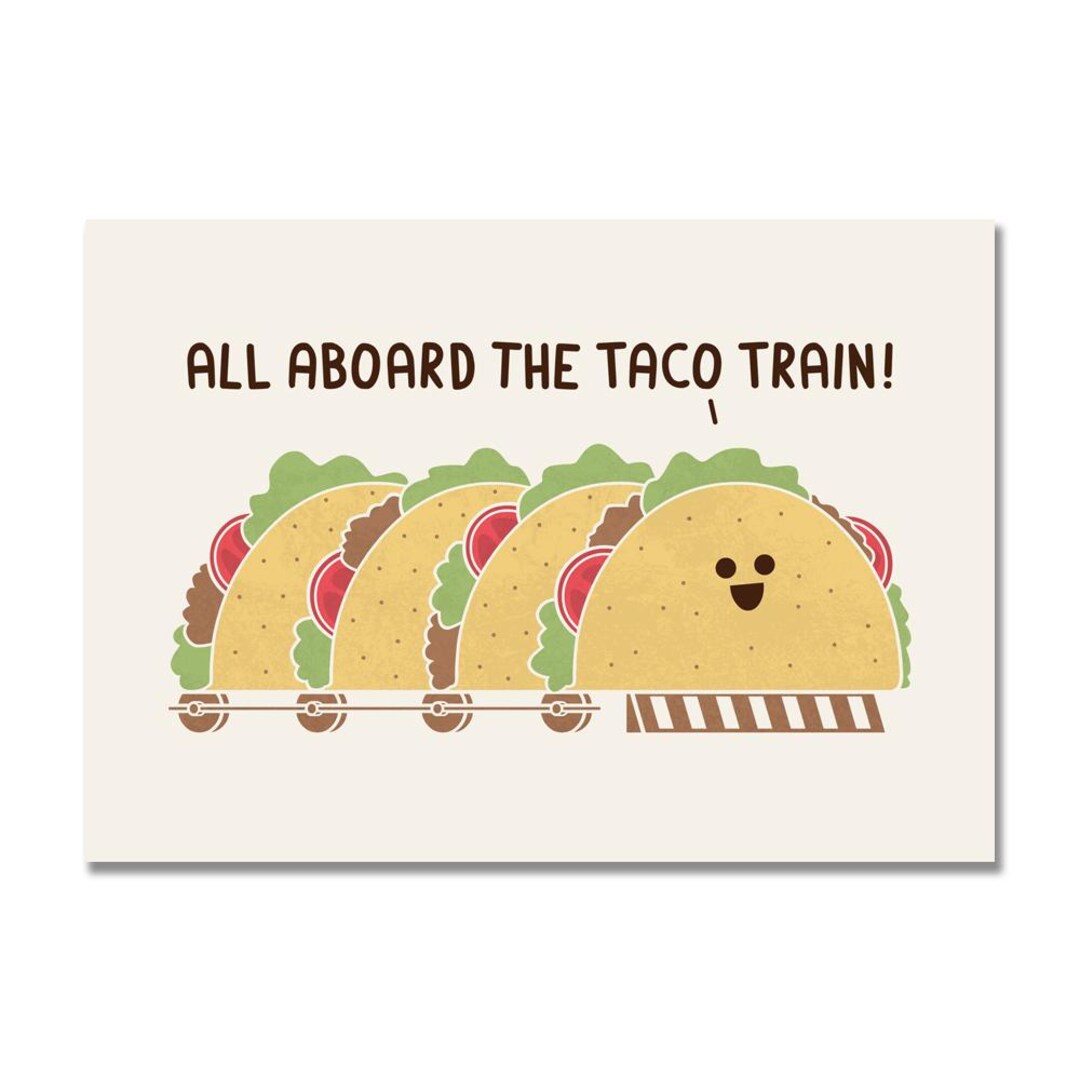 Taco Train Art Print - Etsy