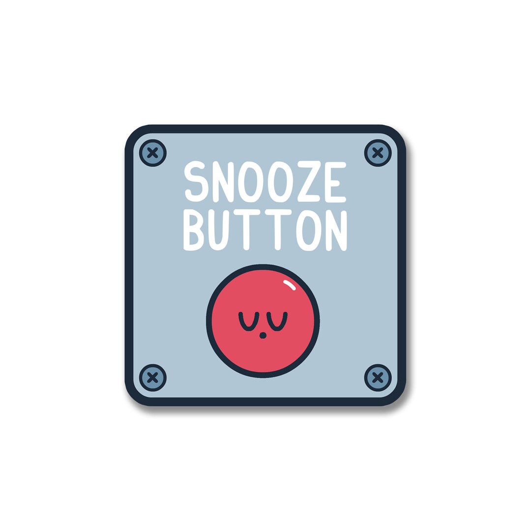 Snooze Button Sticker - Etsy