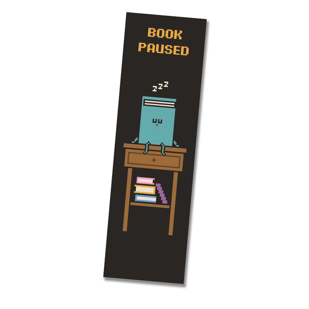 Book Paused Bookmark - Etsy