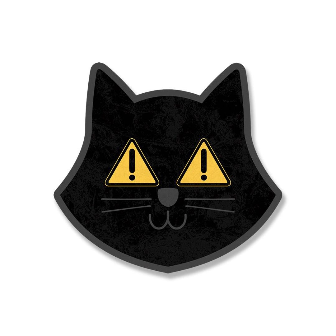 Danger Eyes Cat Sticker - Etsy