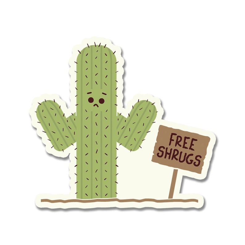 Free Shrugs Sticker | Etsy