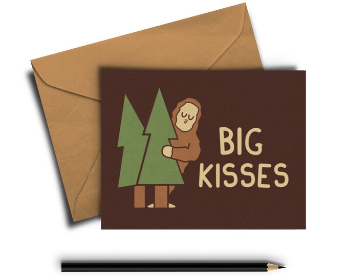 Bigfoot Funny Thank You Card Big Foot Cryptid Appreciation Sasquatch ...