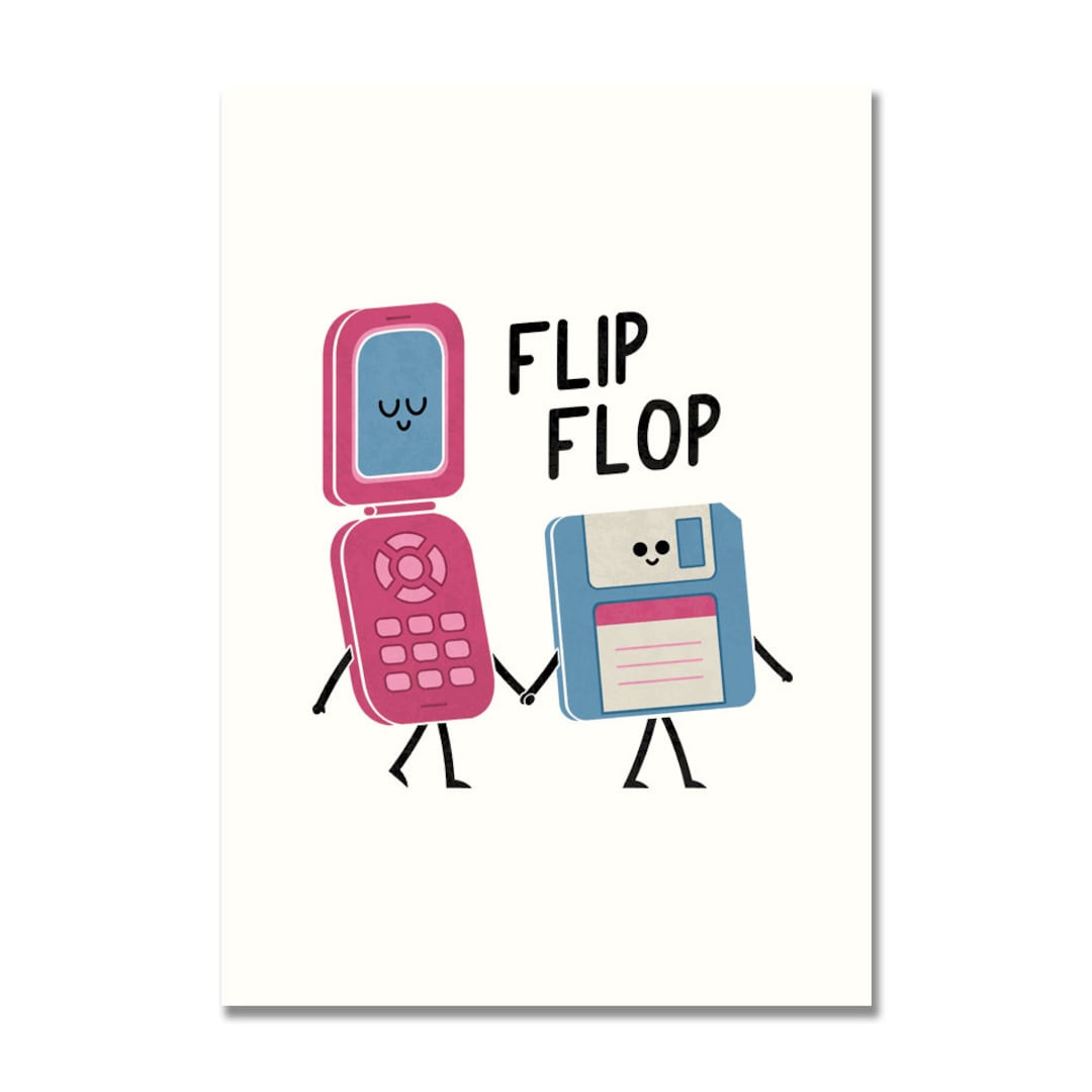 Flip Flop Art Print - Etsy
