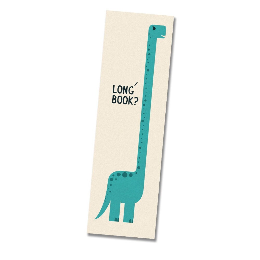 Long Book Dinosaur Bookmark - Etsy