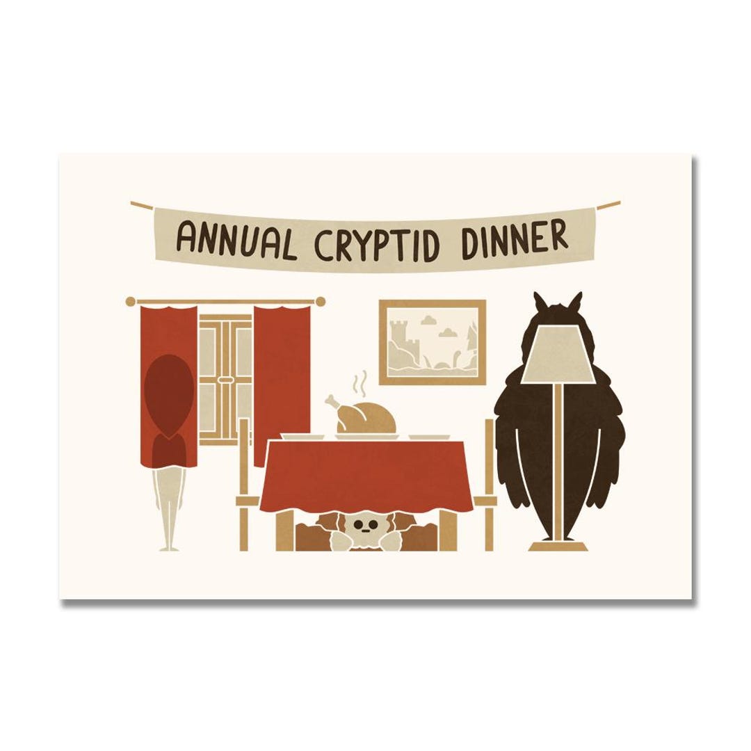 The Annual Cryptid Dinner Art Print - Etsy