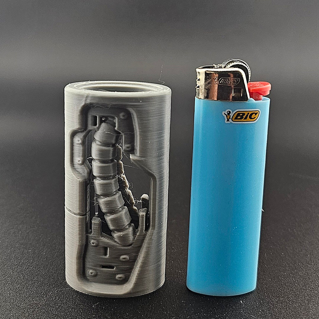 3D Printed Lighter Case With Spine - Etsy