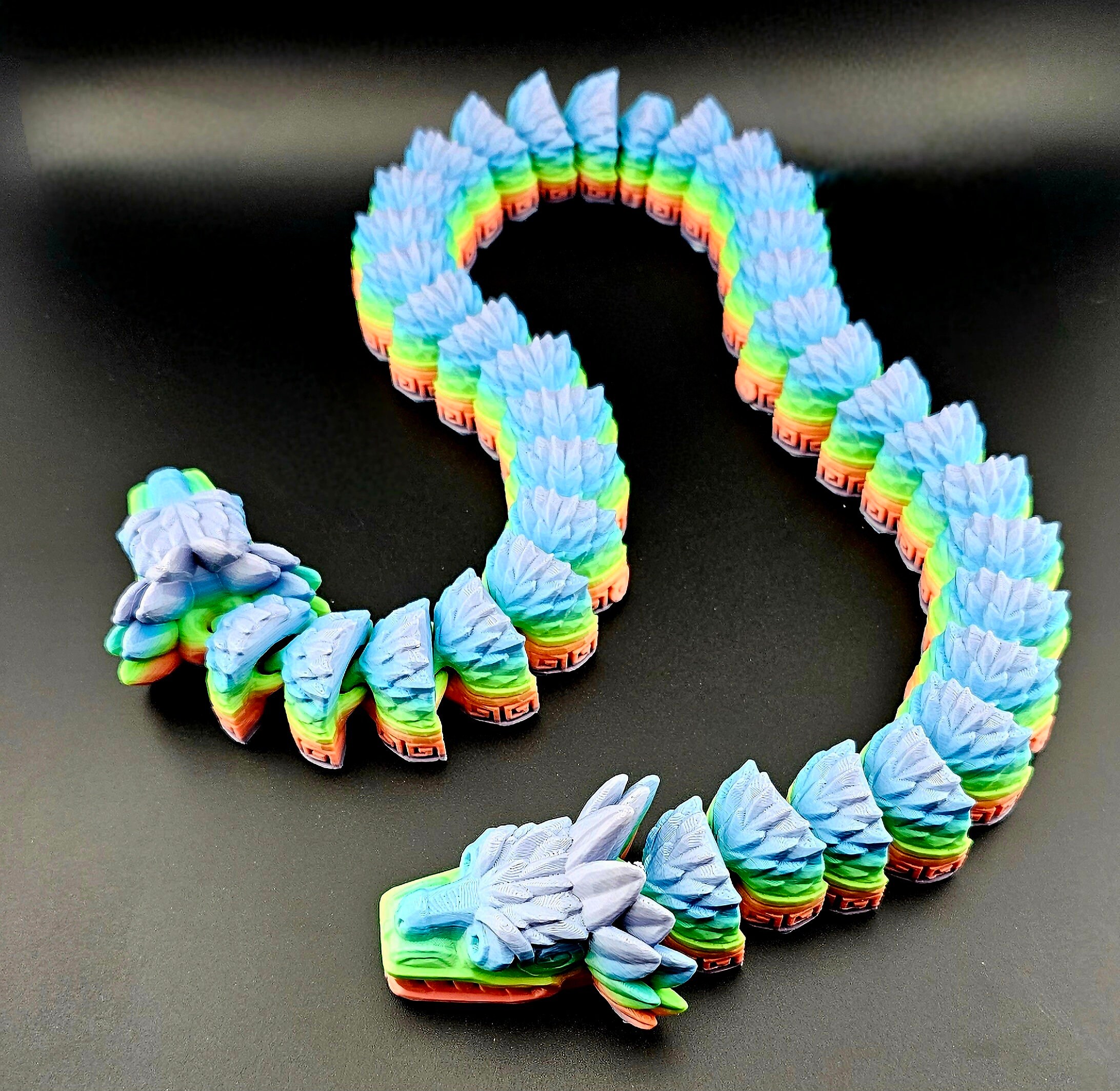 Two-headed Quetzalcoatl Dragon Articulated Sensory Fidget 3D Print - Etsy