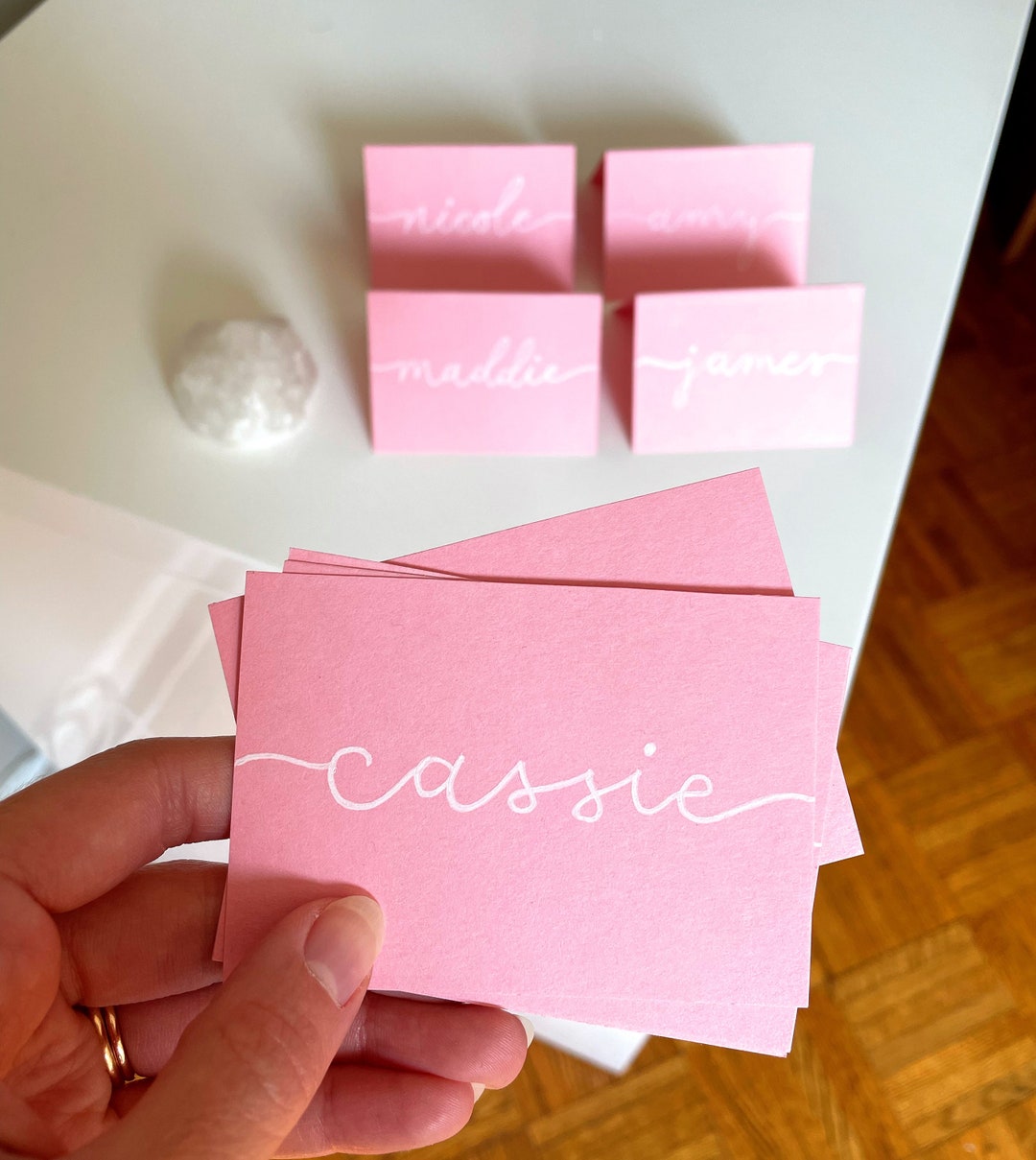 Pink Place Cards Wedding & Event Name Cards Personalized - Etsy