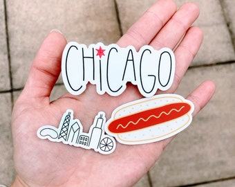 Chicago City Stickers - Etsy
