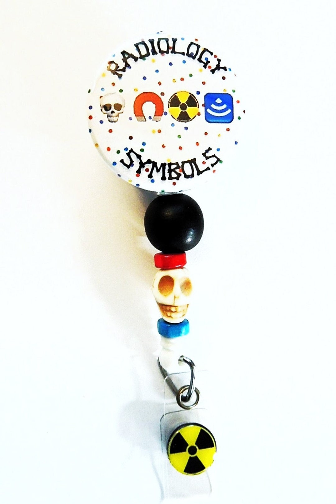 Radiology Symbols Retractable Badge Reel, Radiologist, Rad Tech, X-rays ...