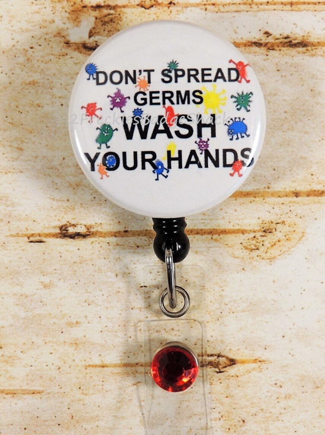 Infection Control Retractable Badge Reel, ID Badge Holder, Key Holder ...