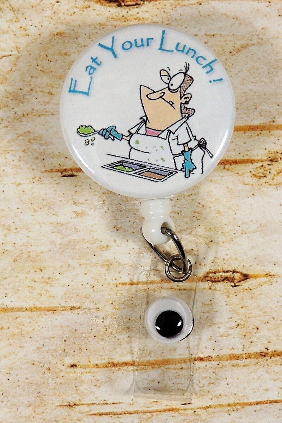 Lunchroom Lady Retractable Badge Reel, Cafeteria, Lunchroom ID Name ...