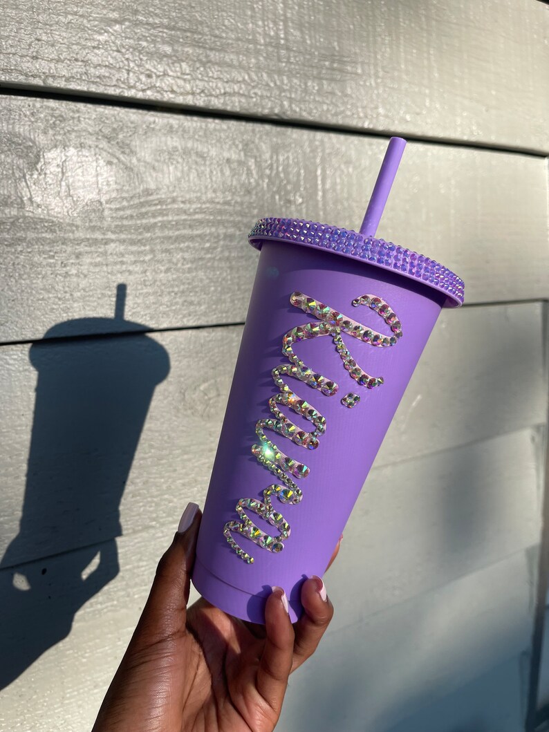 Personalized Bling Glass Can With Name Gifts for Mom, Girlfriend ...