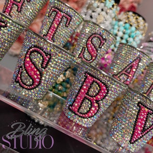 Bling Shot Glass With Initial | Bridal Party Gifts | Bachelorette Gifts ...