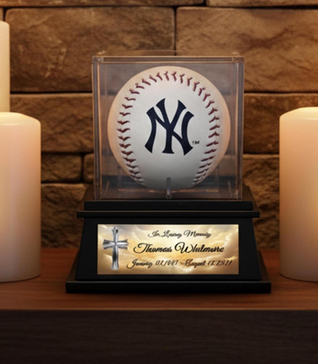 Classic Baseball Cremation Urn, Sports Memorial, Personalized Ashes ...