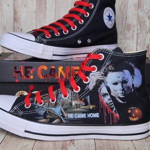 Halloween Converse High Tops - Custom Scary Horror Sneakers for ...