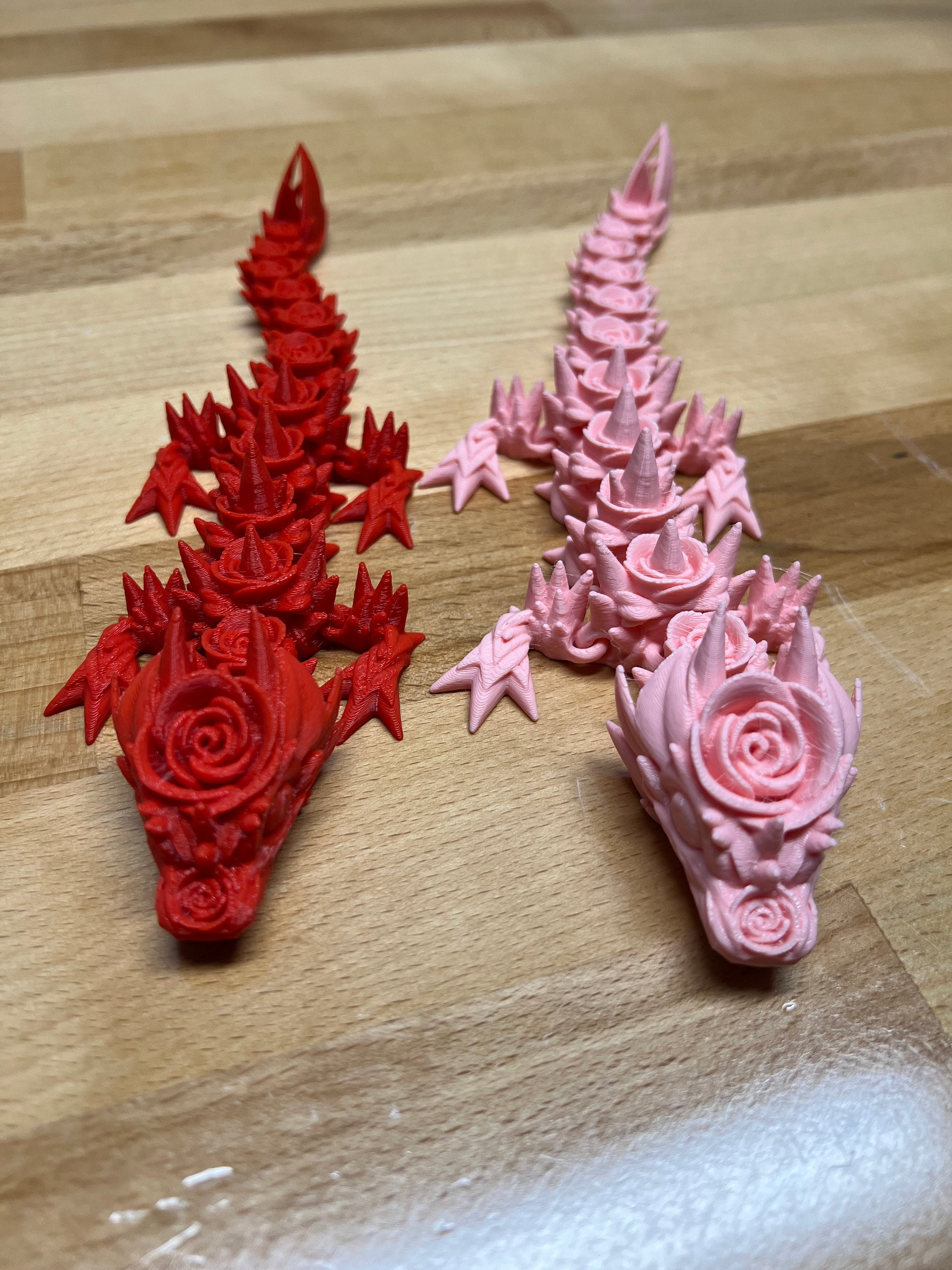 3d Printed, Rose Dragon & Egg, Desk Decor, Flexi Toy - Etsy