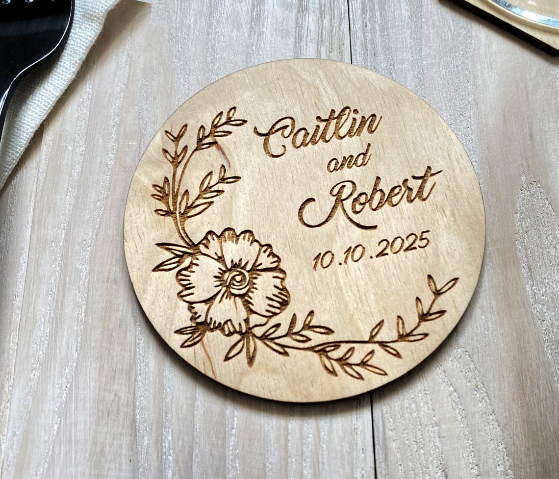 Personalized Wedding Coasters Personalized Rustic Wedding - Etsy