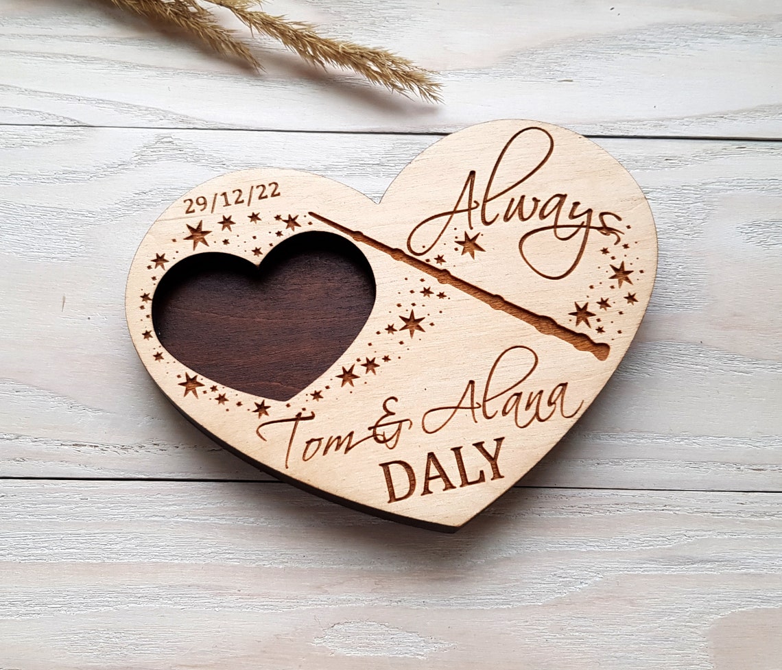 Wooden Wedding Ring Holder Wood for Ceremony Wedding Ring - Etsy