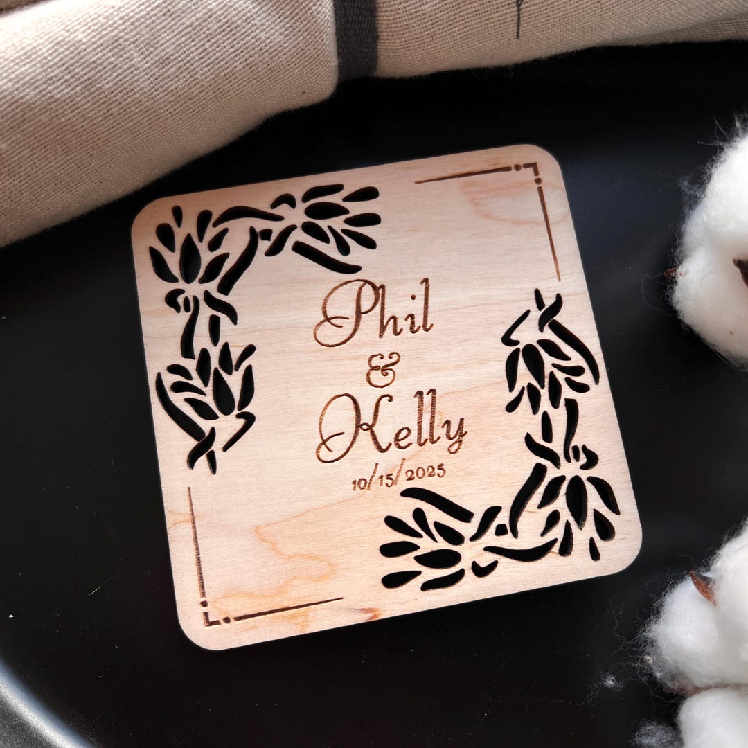 Personalized Wedding Favor Coasters Rustic Coaster Favor Wedding ...