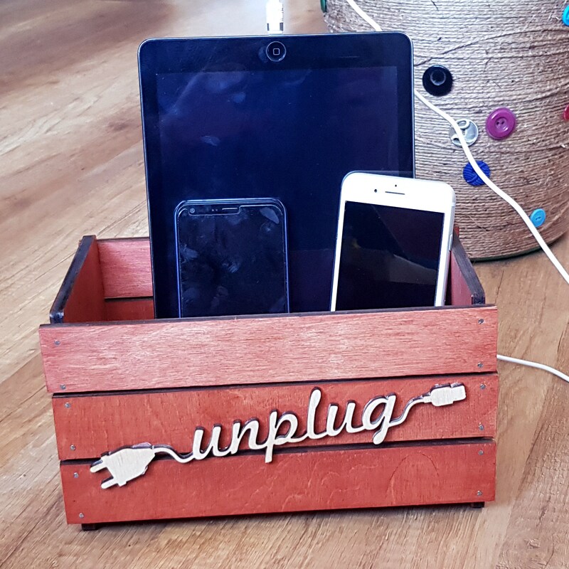 Wood Phone Box - Etsy