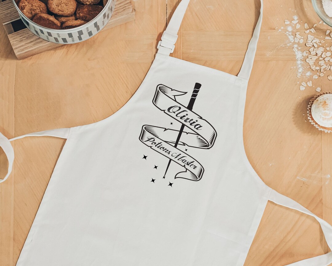 Personalized Wizard Apron Potions Master Apron Funny Witch Apron Kids ...