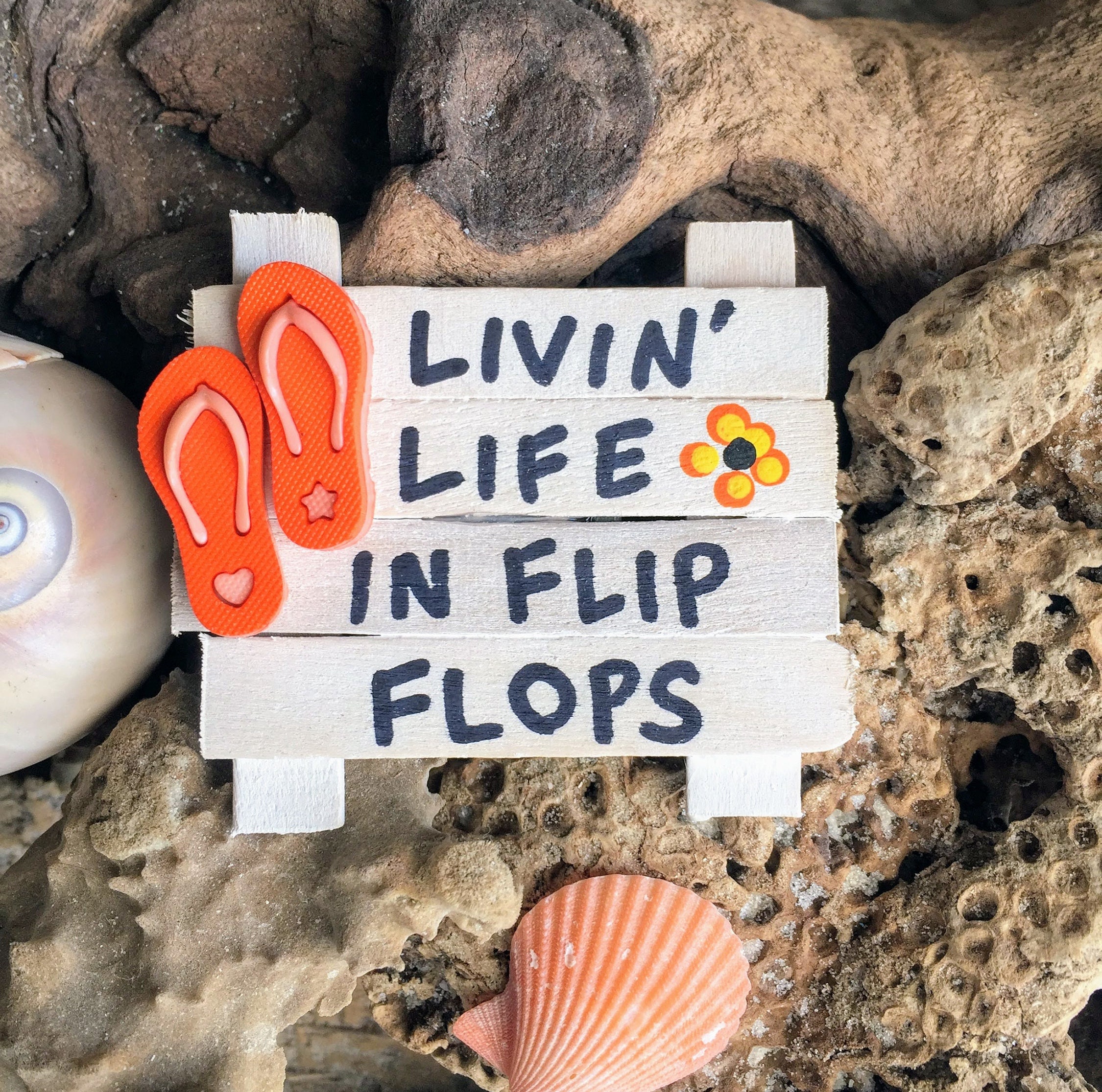 Livin' Life in Flip Flops Refrigerator Magnet Fridge - Etsy