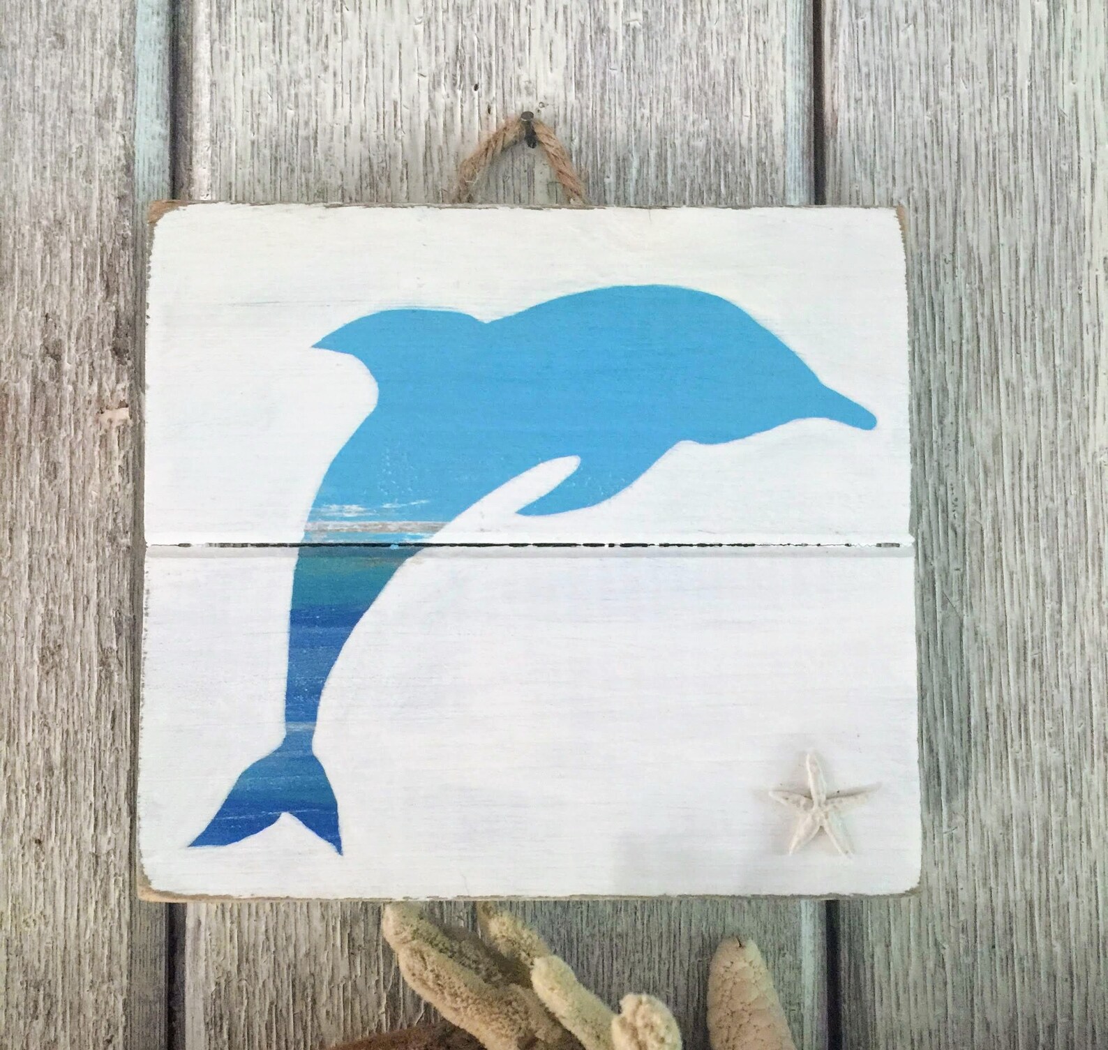 Dolphin Pallet Sign Wood Dolphin Decor Upcycled Dolphin - Etsy