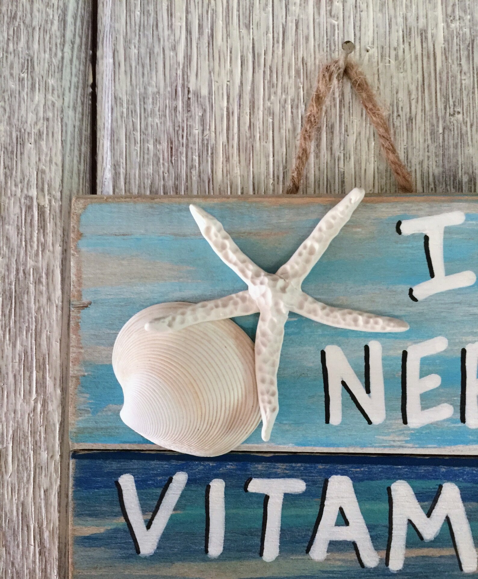 Ocean Pallet Art Wooden Vitamin Sea Sign Seaside Decor - Etsy